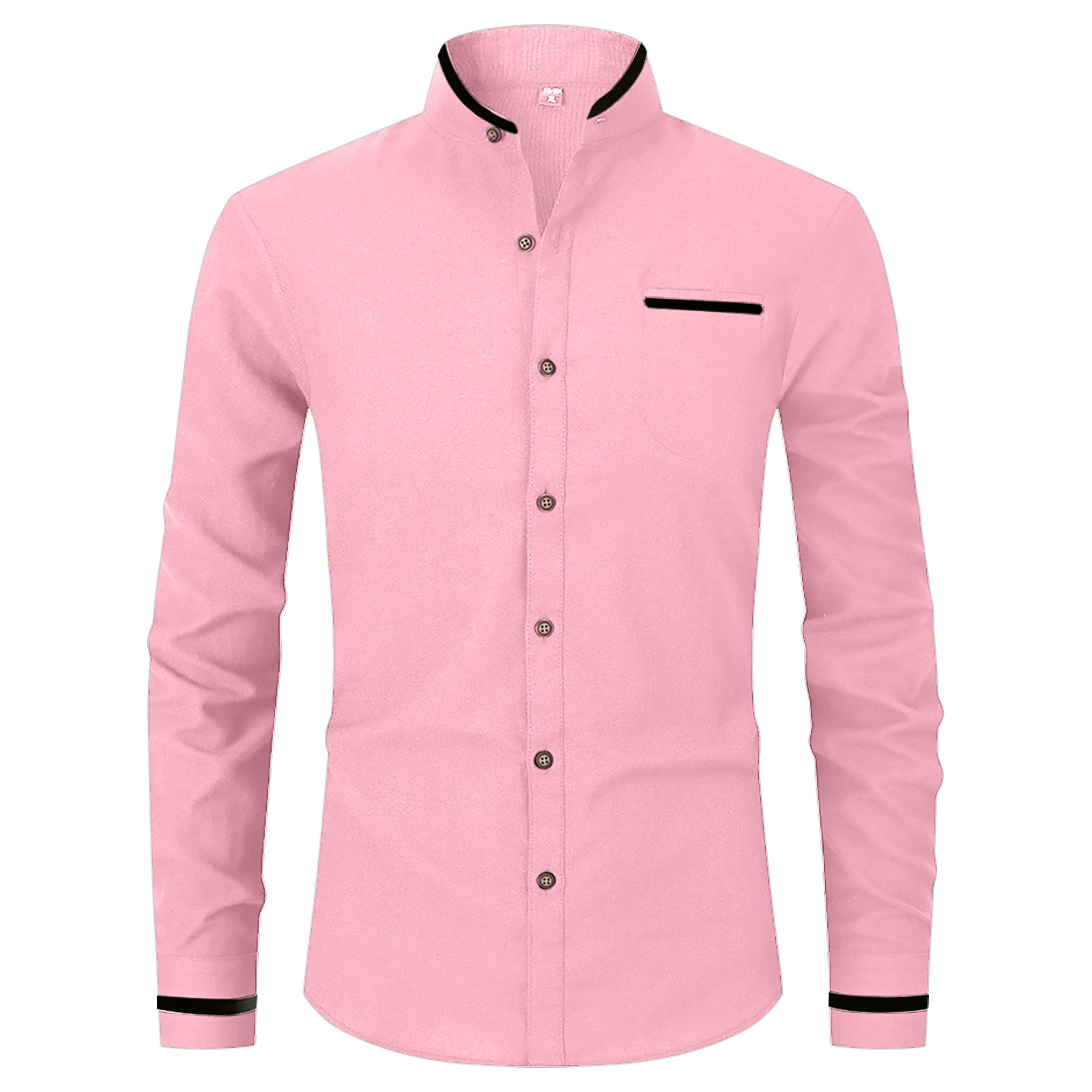 Bcfgryg Men's Long Sleeve Lapel Shirt Casual Patchwork Holiday Cardigan ...