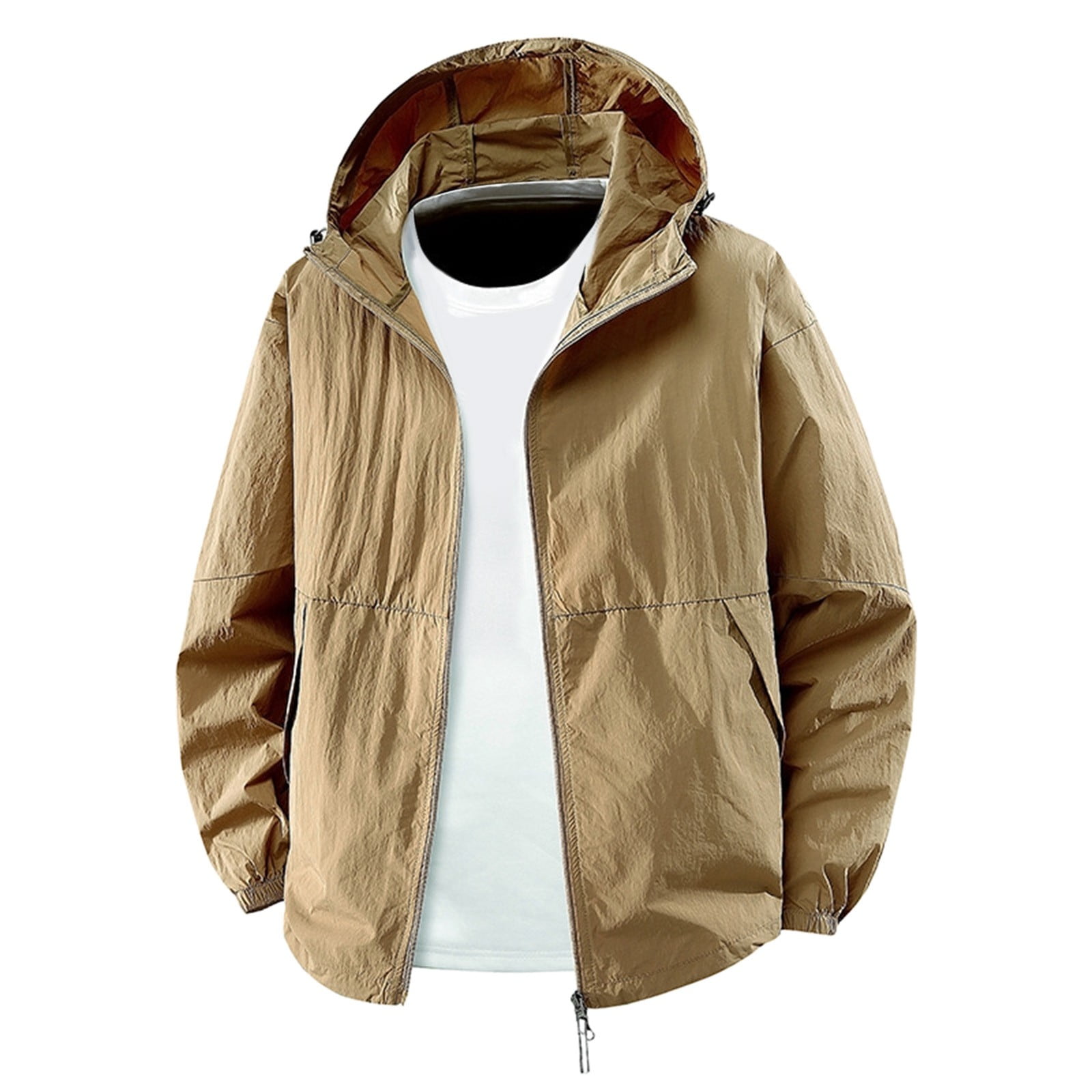 Bcfgryg Men's Loose Fit Hooded Sun Protective Jacket With U V Prote ...