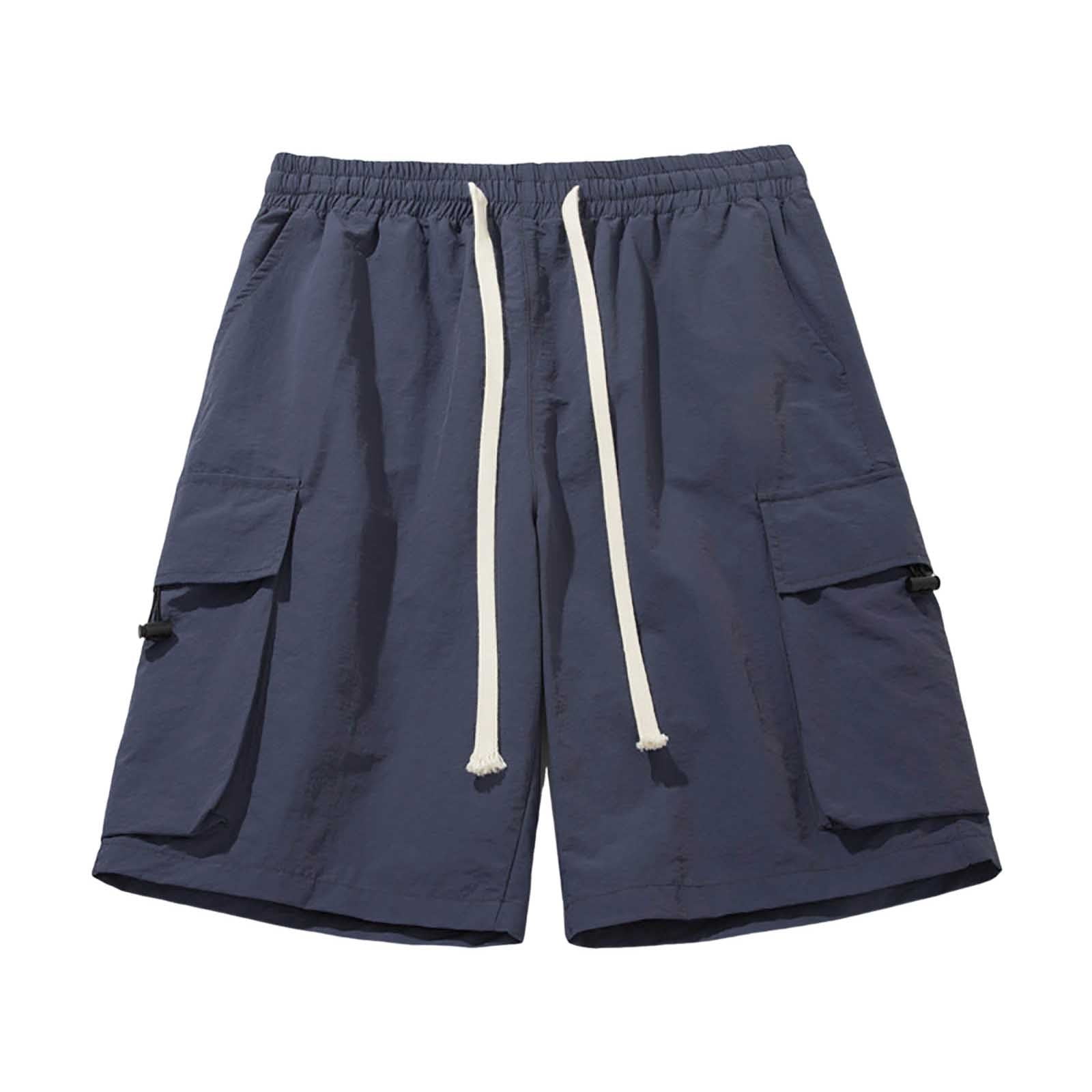 Bcfgryg Men's Loose Quick Drying Work Five Minute Shorts Outdoor Pocket ...