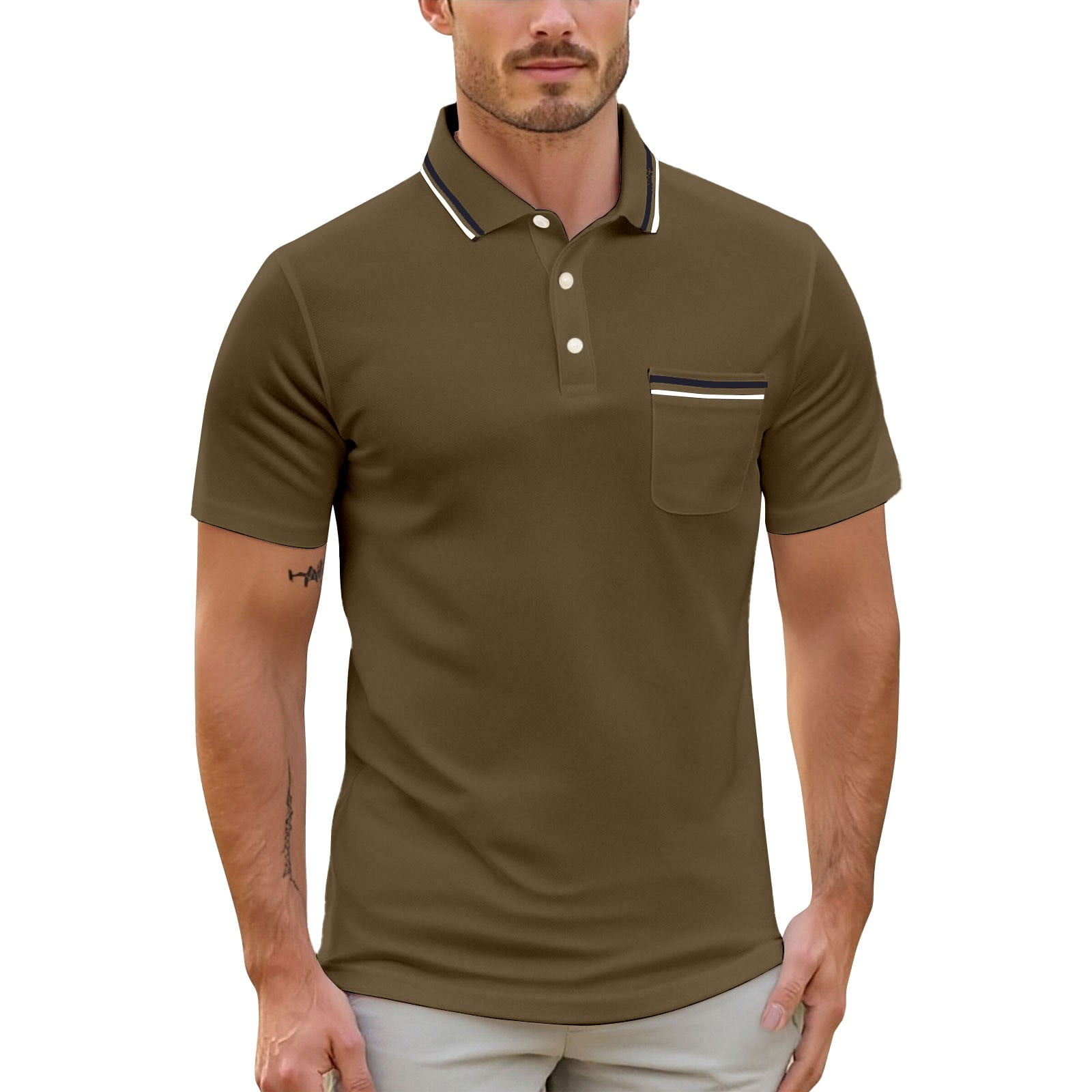 Bcfgryg Men's Shirts For Everyday Wear Tailored Fit Short Sleeve ...