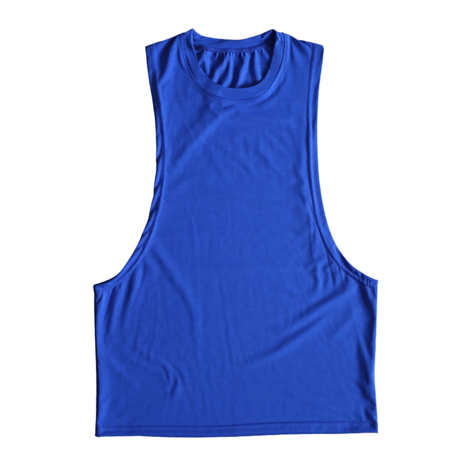 Bcfgryg Men's Sleeveless Solid Vest Tops Casual Popularity Side Wide ...