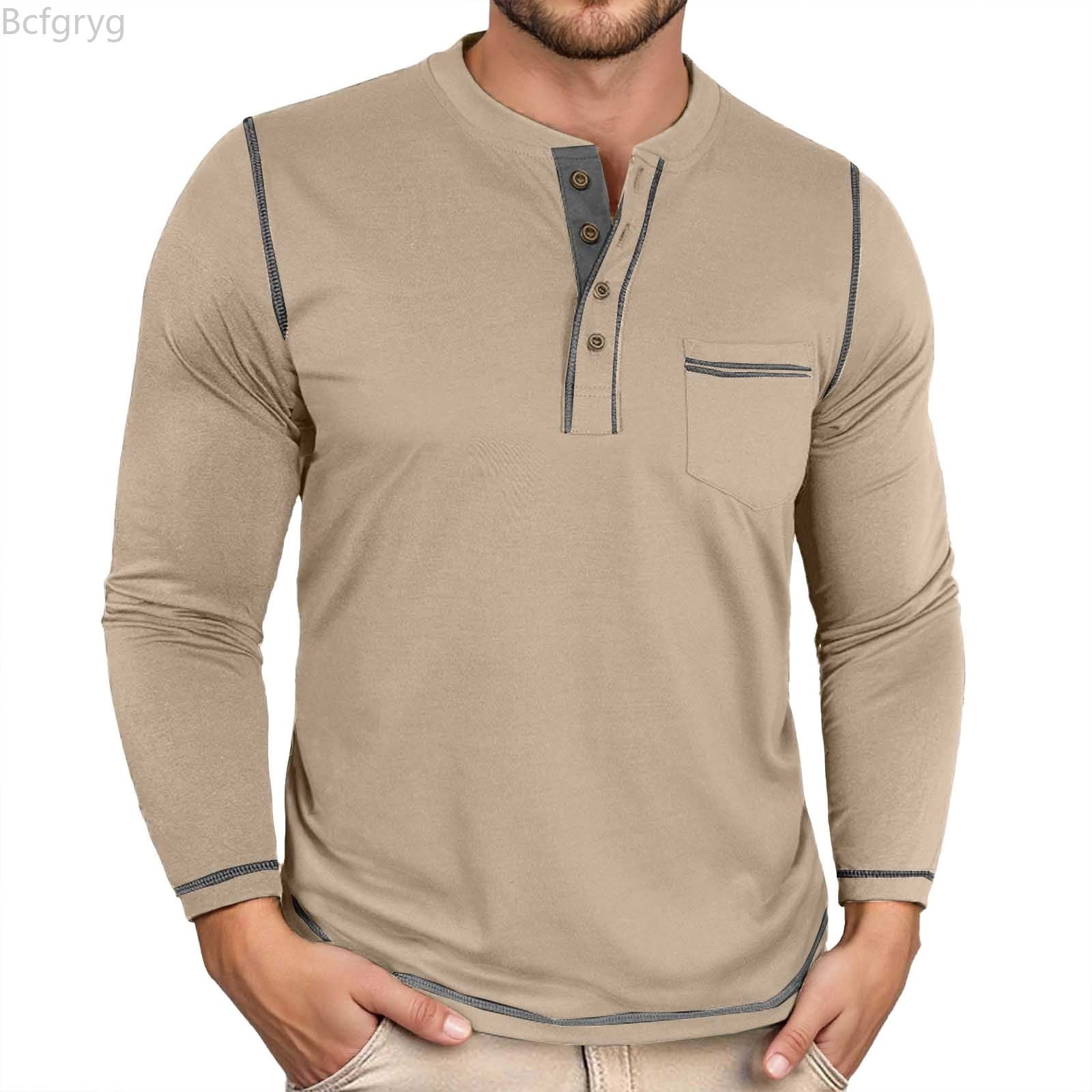 Bcfgryg Men's Slim Fit T Shirt Casual Basic Tee With Chest Pocket ...