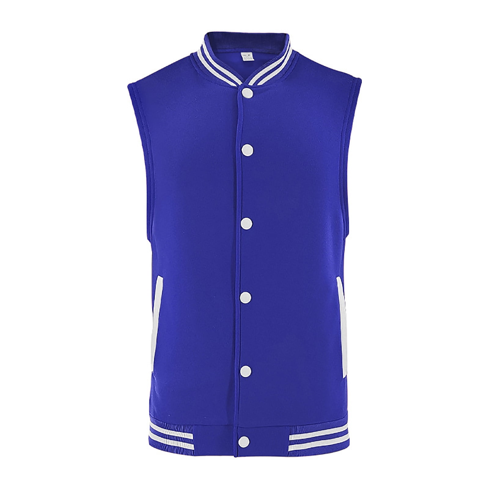 Bcfgryg Men's Spring And Autumn Vest Coat Standing Collar Sleeveless ...