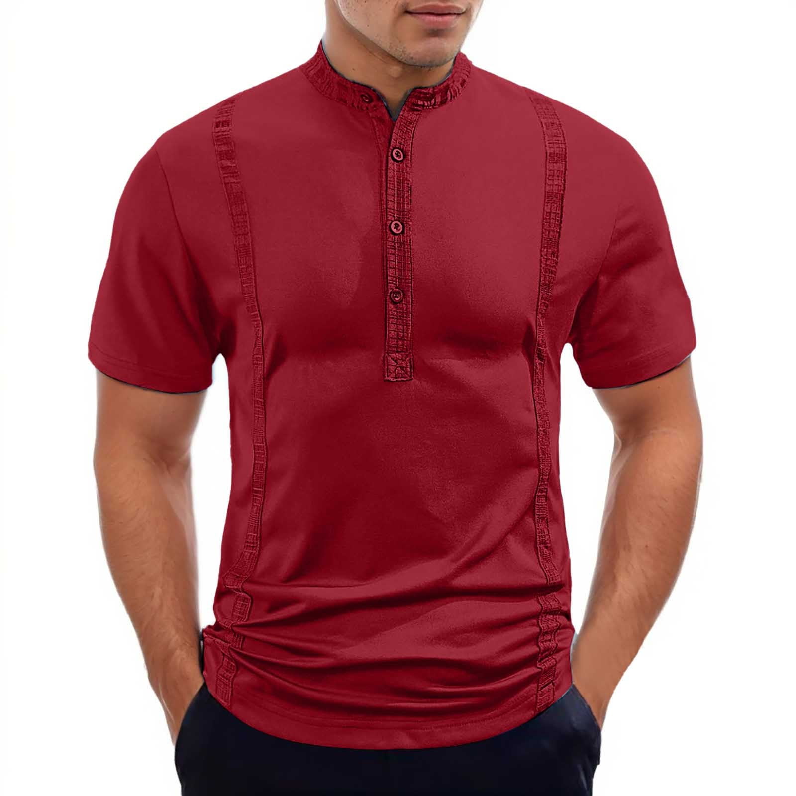 Bcfgryg Men's Spring And Summer Fashion Solid Color T Shirt Pearl Small ...