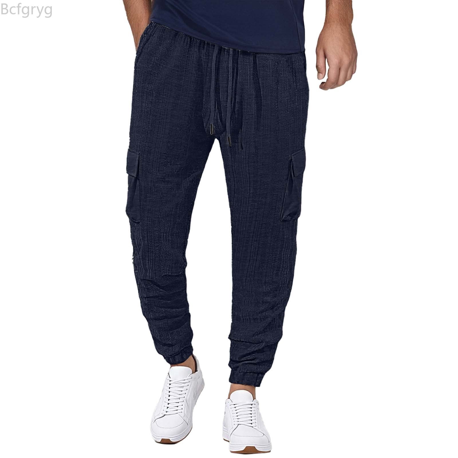 Bcfgryg Men's Spring Summer Fashion Solid Color Bunched Feet Casual ...