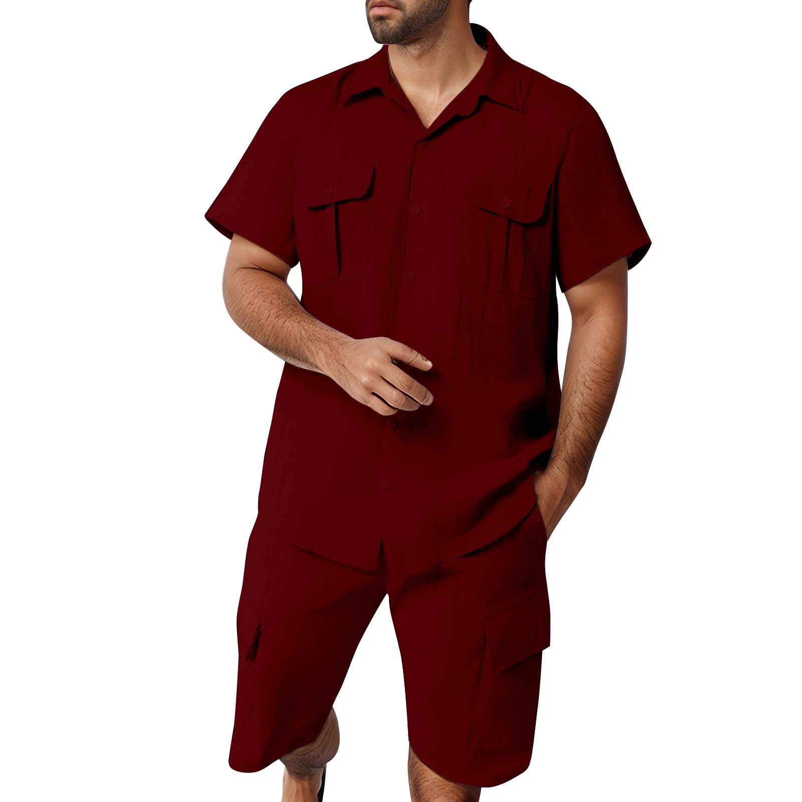 Bcfgryg Men's Summer Suits With Notch Lapel And Button Front For Indoor ...