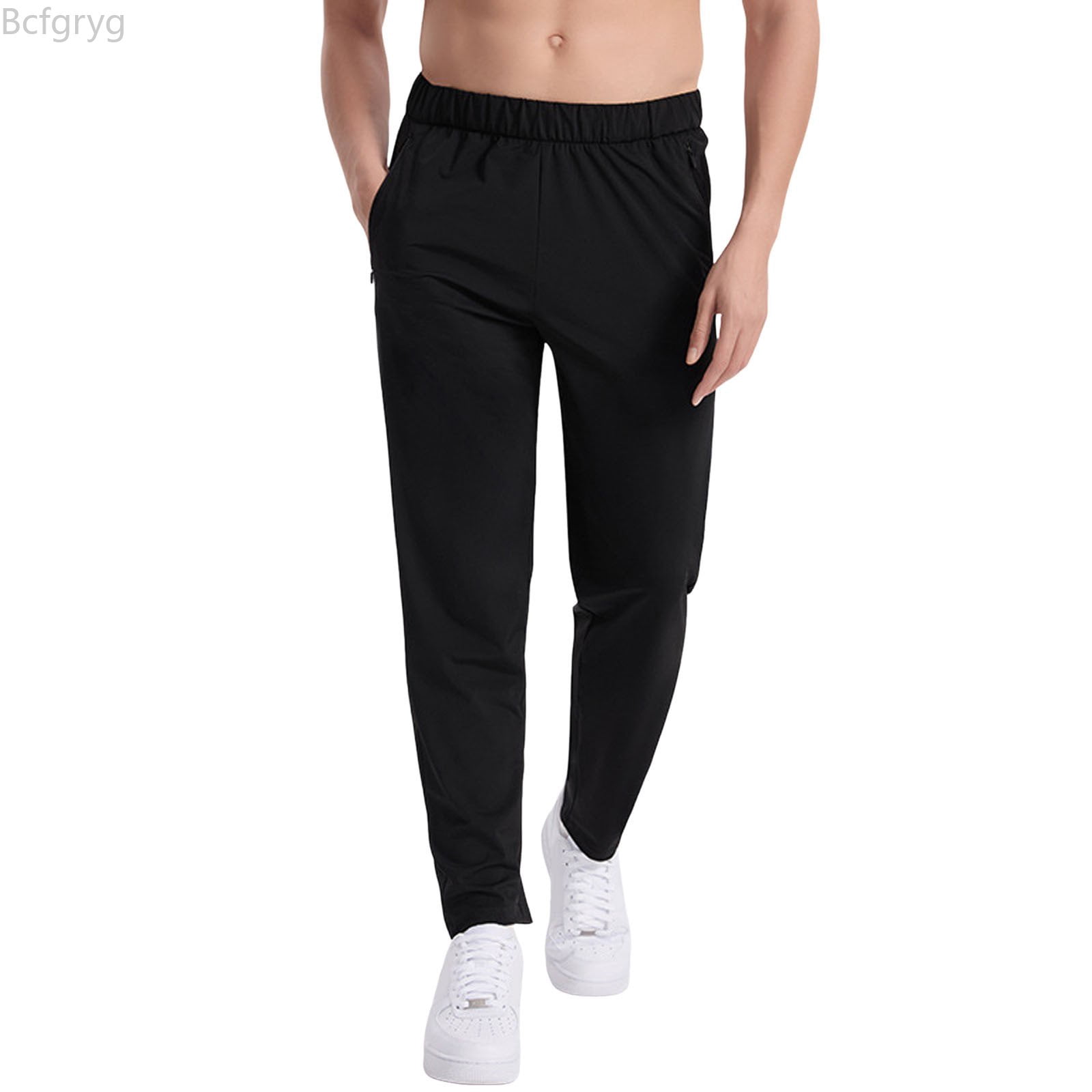 Bcfgryg Men's Sweatpants Drawstring Running Fitness Ice Feeling Hundred ...
