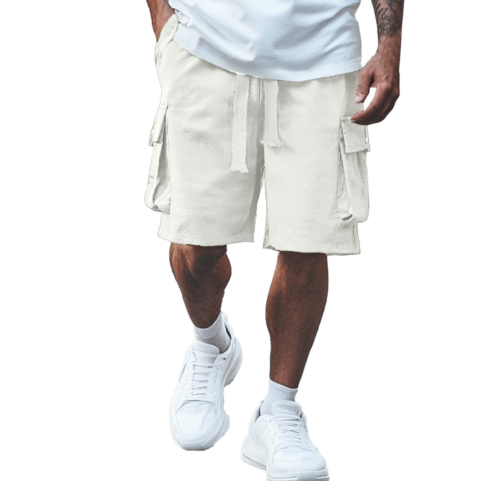 Bcfgryg Men's Thin Quarter Pants Men's Loose Sweatpants Cargo Pants ...
