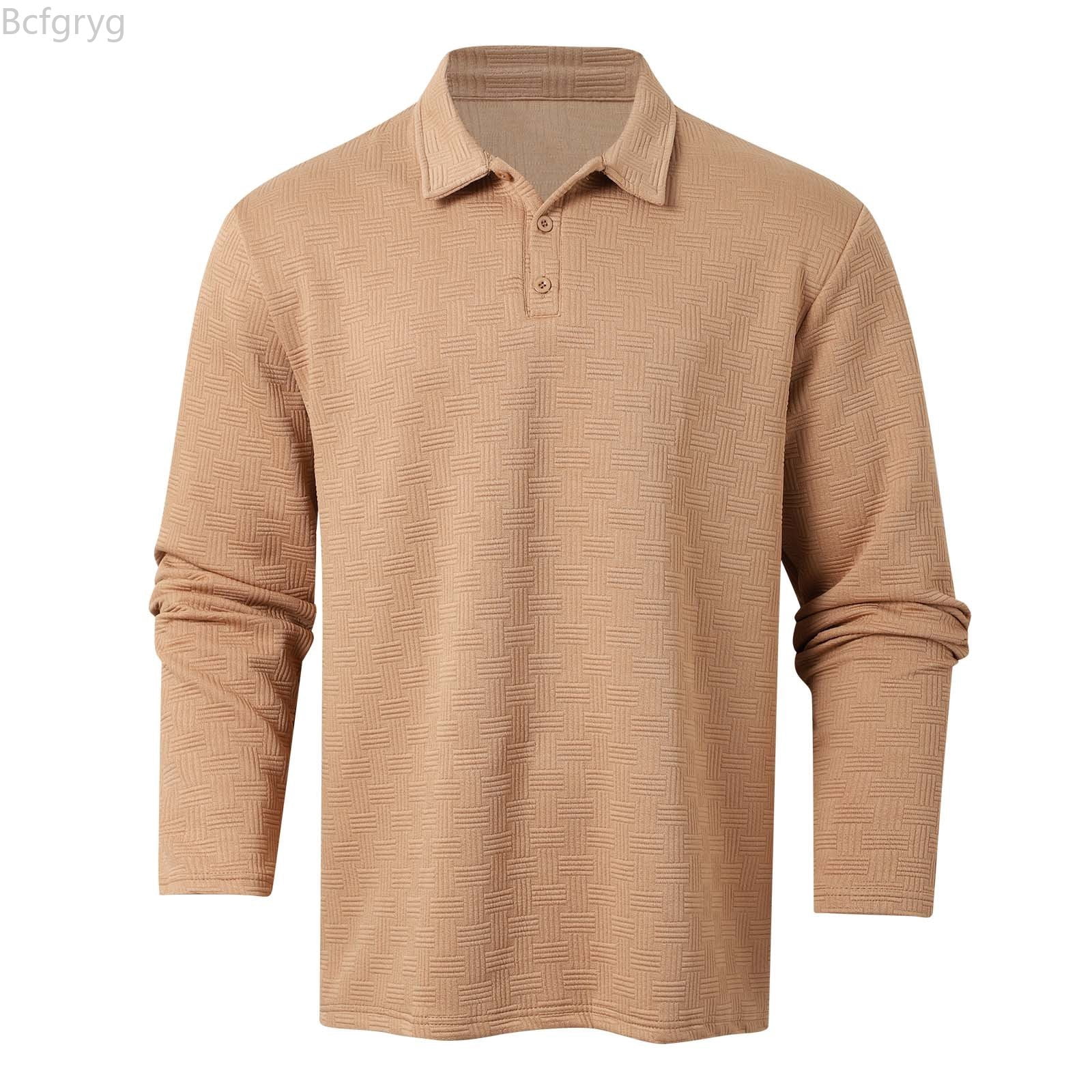 Bcfgryg Men's Trend Of Fall And Winter Tops Shirt Texture Texture Men's ...