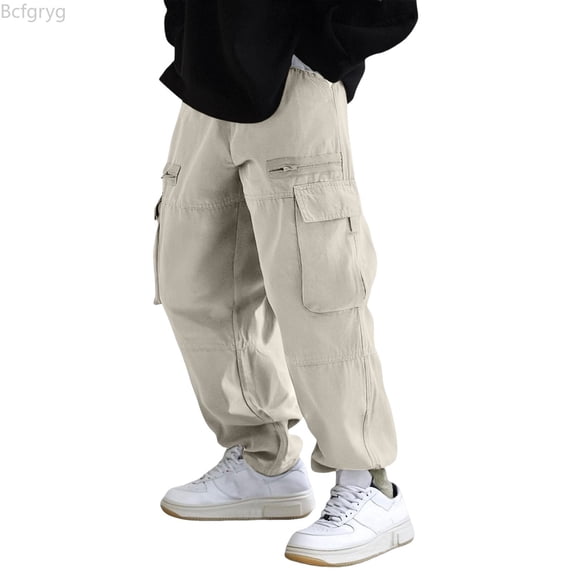 Bcfgryg Men's Work Pants Vintage Versatile Work Pants Men's Street ...