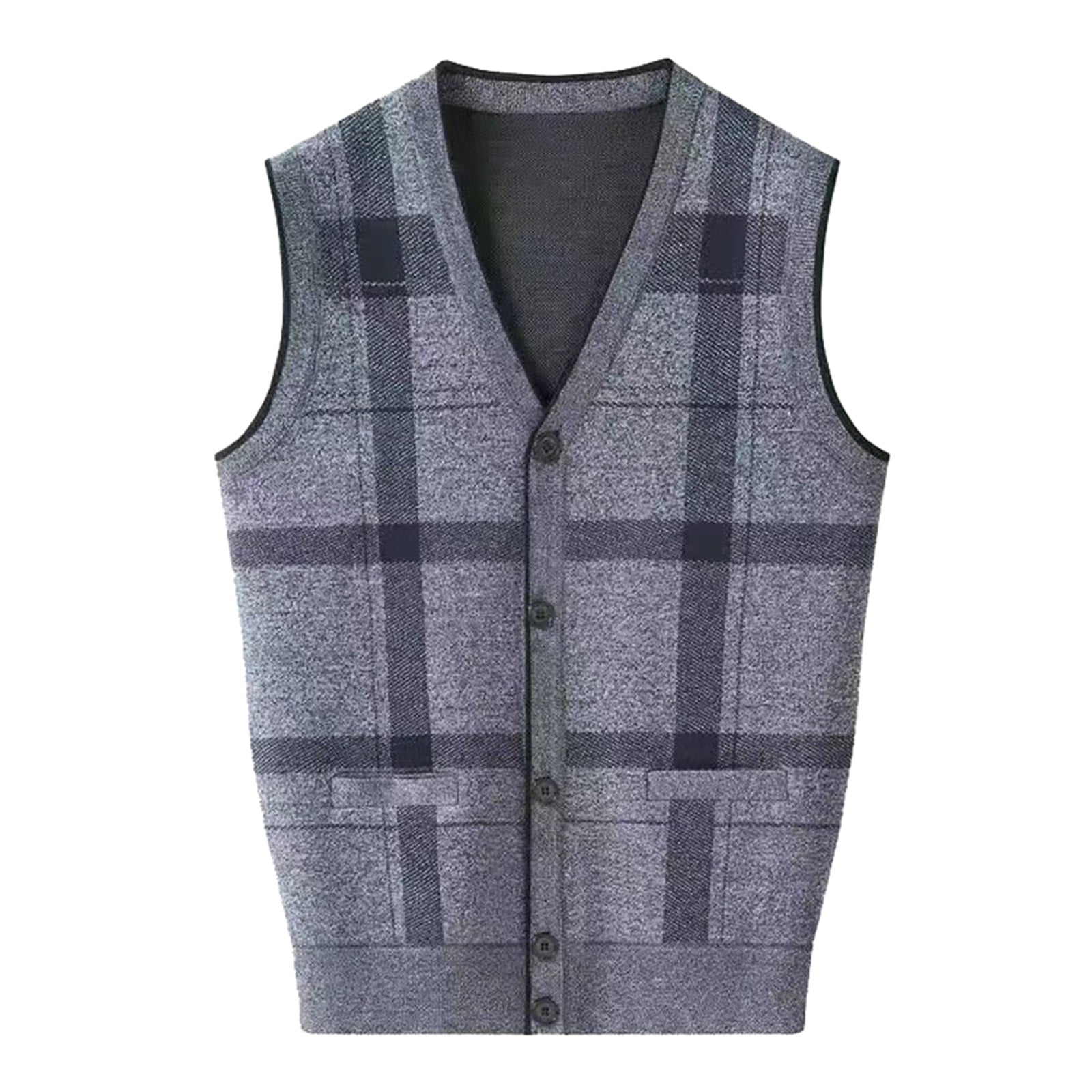 Bcfgryg Mens Autumn Winter Casual Fashion V Neck Sleeveless Knit And ...