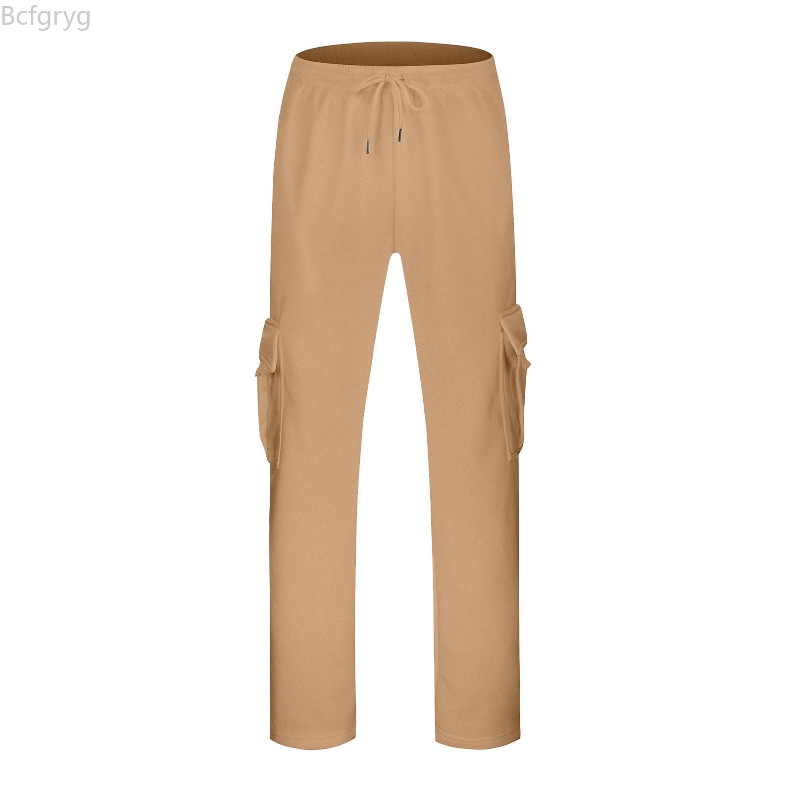 Bcfgryg Mens Hip Hop Pants Casual Solid Color Track Cuff Lace Up ...