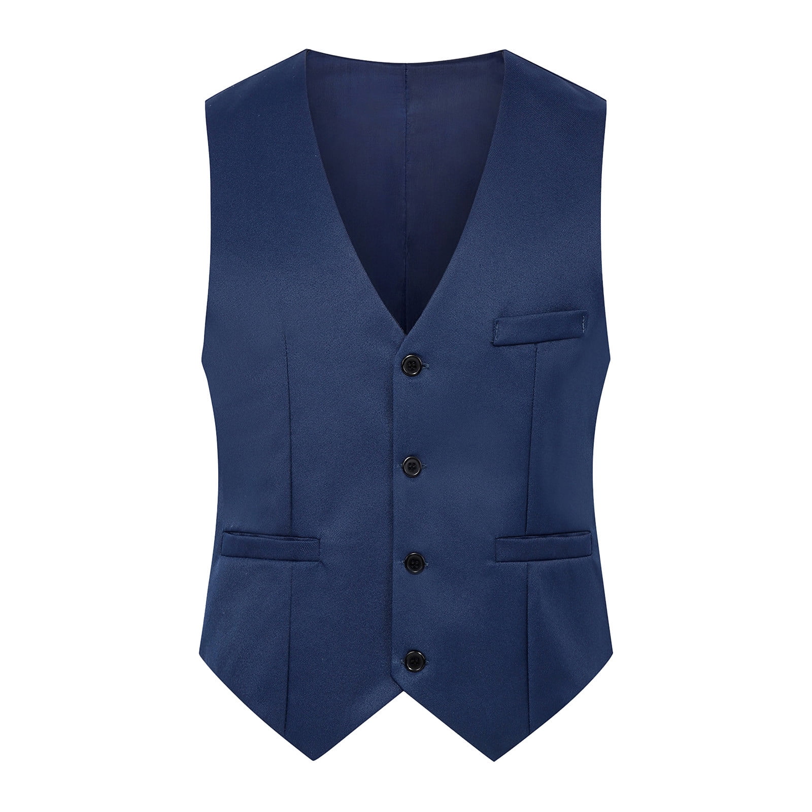 Bcfgryg Mens Solid Color Wedding Dress Vest Mens Coat British Leisure ...