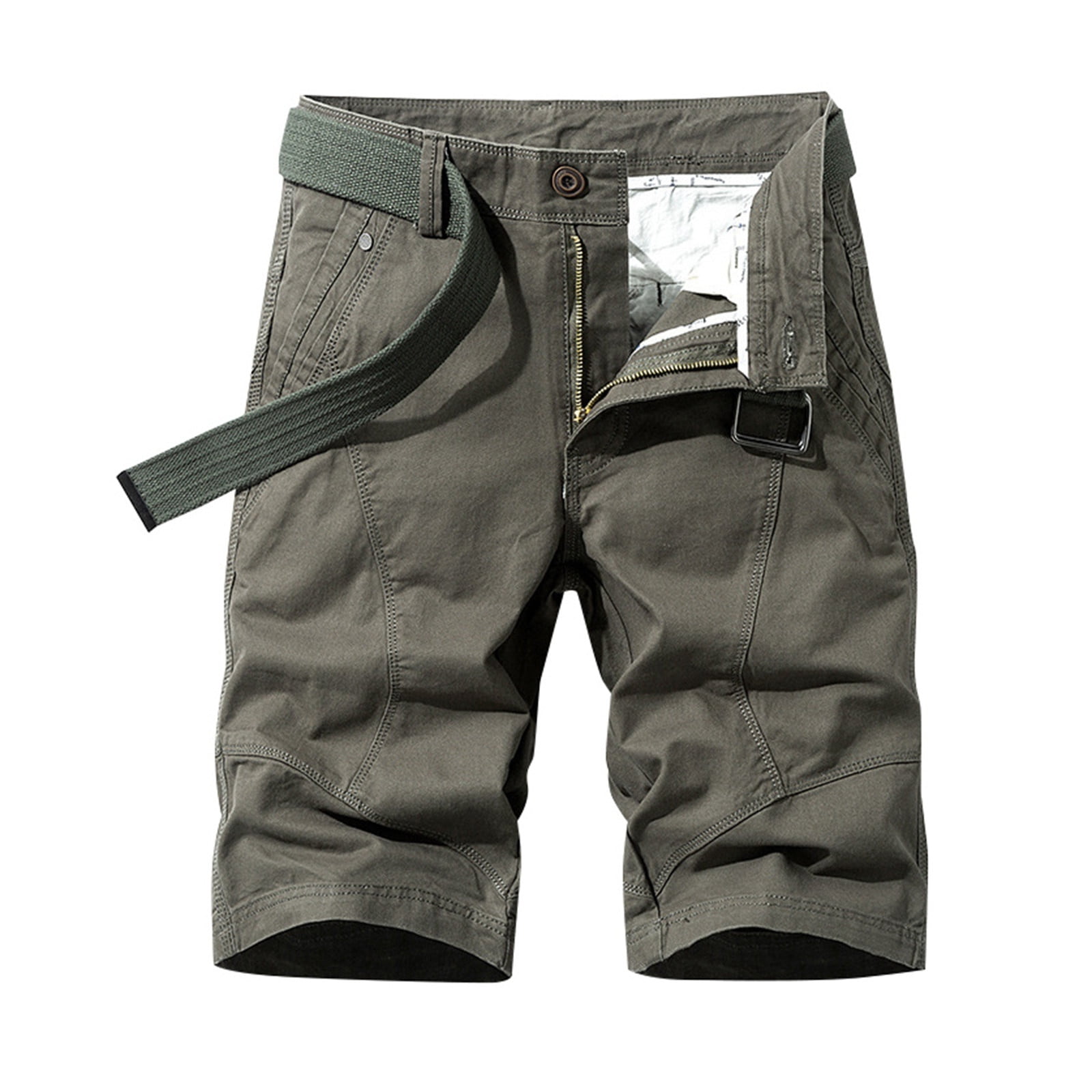 Bcfgryg Summer Men's Casual Plus Size Baggy Solid Color Cargo Shorts ...