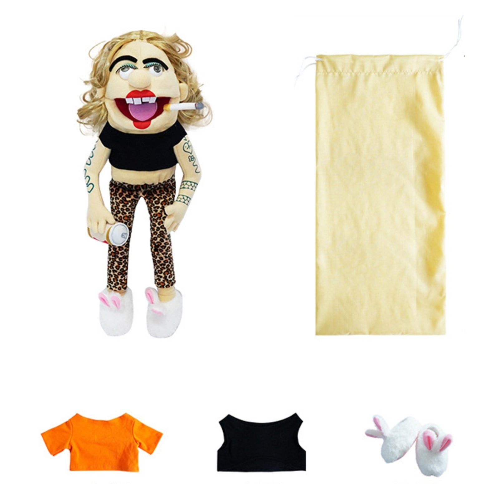 Bcfsvew 23.6 Inch Dad Puppet Stuffed Plush Toy Hand Puppet Soft Plush ...