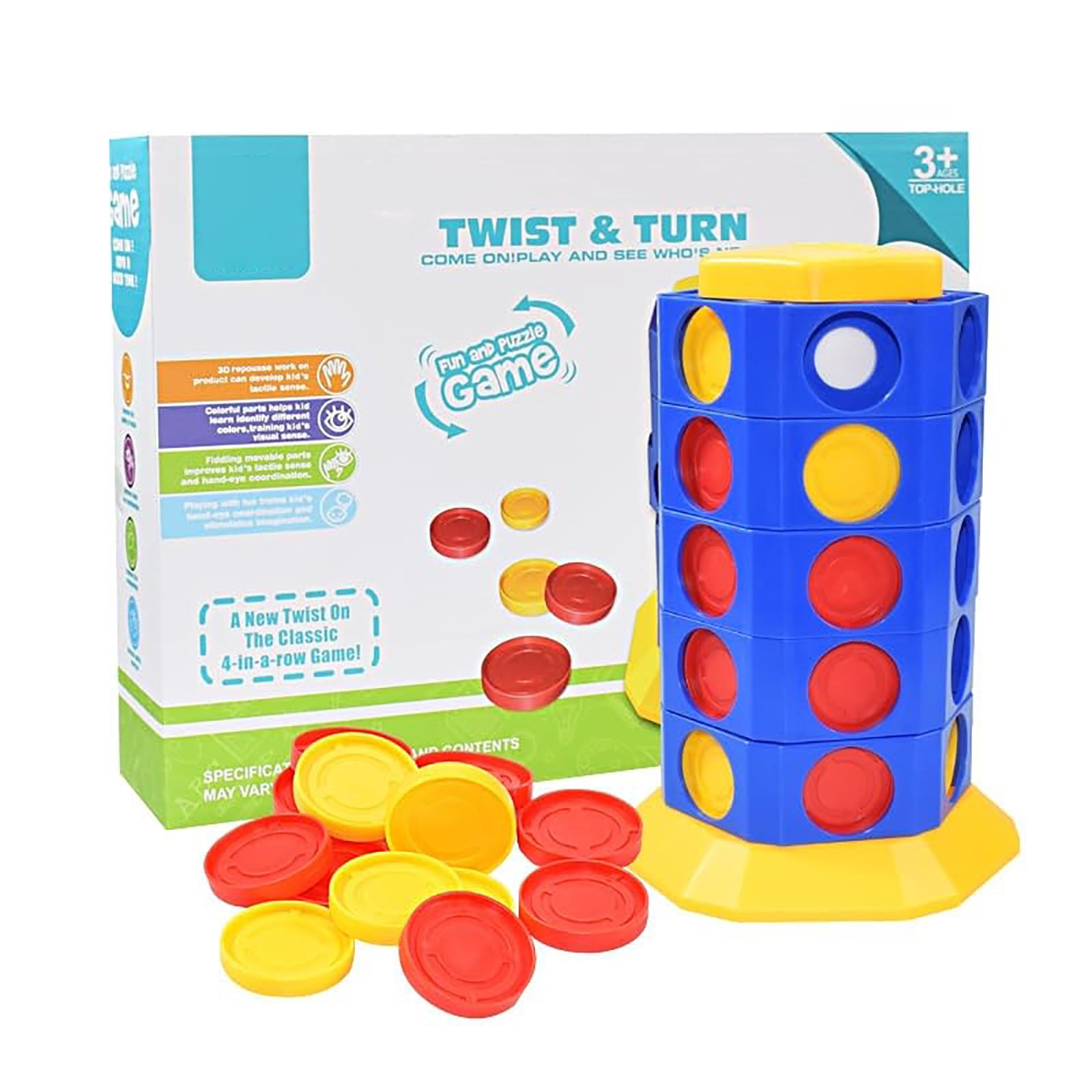 Bcfsvew 4 In ARow Game 2024 New FeaturesSpinning Board Game with 2 ...