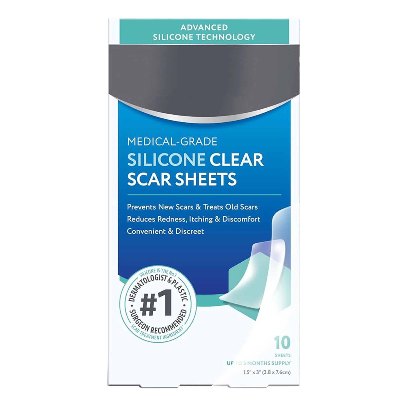 Bcfsvew Advanced Clear Silicone Scar Tablets Scar and Prevention Of ...