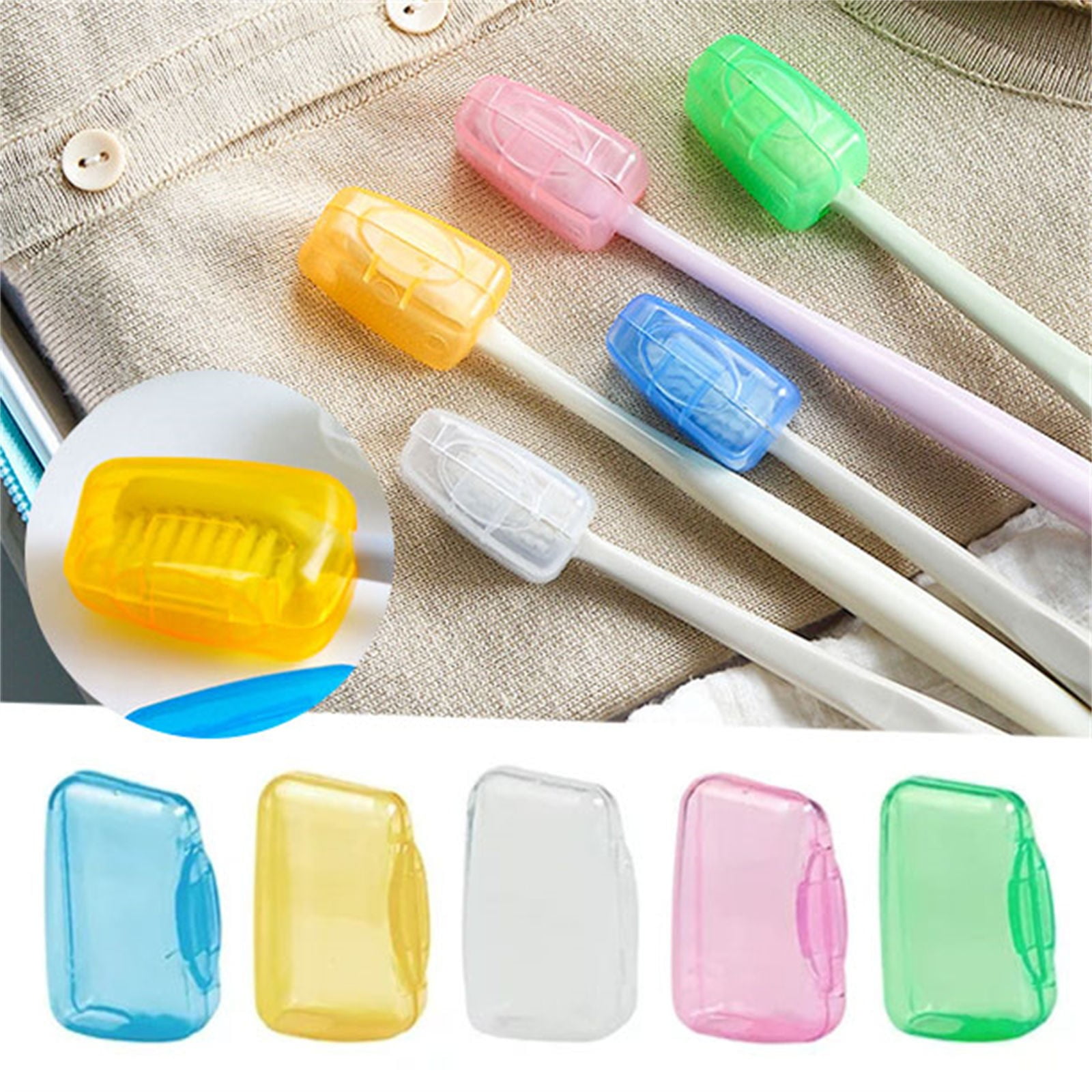 Bcfsvew Bathroom Products 50 PCS Toothbrush Covers Travel Toothbrush ...