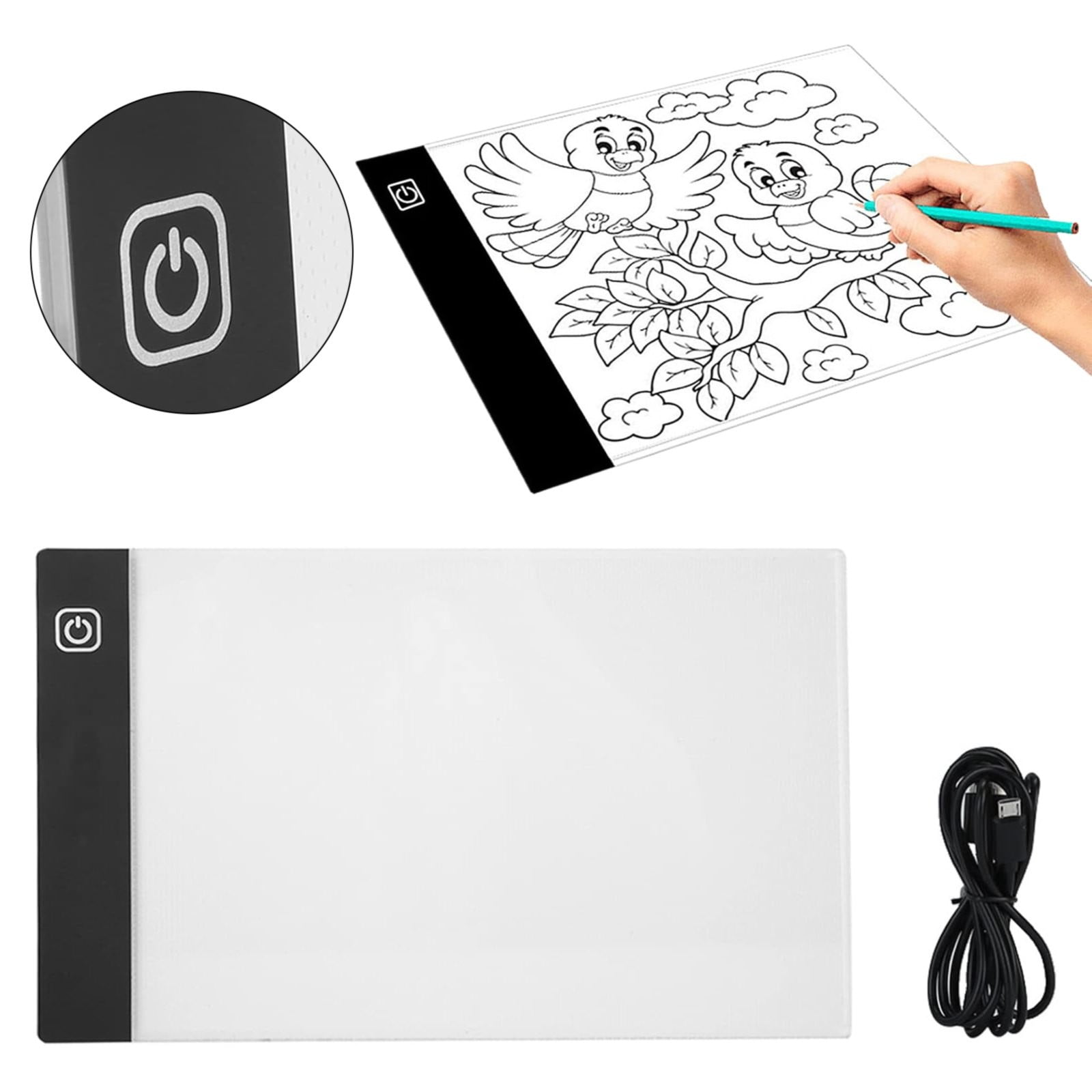 Bcfsvew Clearance! Light Up Tracing Pad LED Tracing Light Box 3 Drawing ...