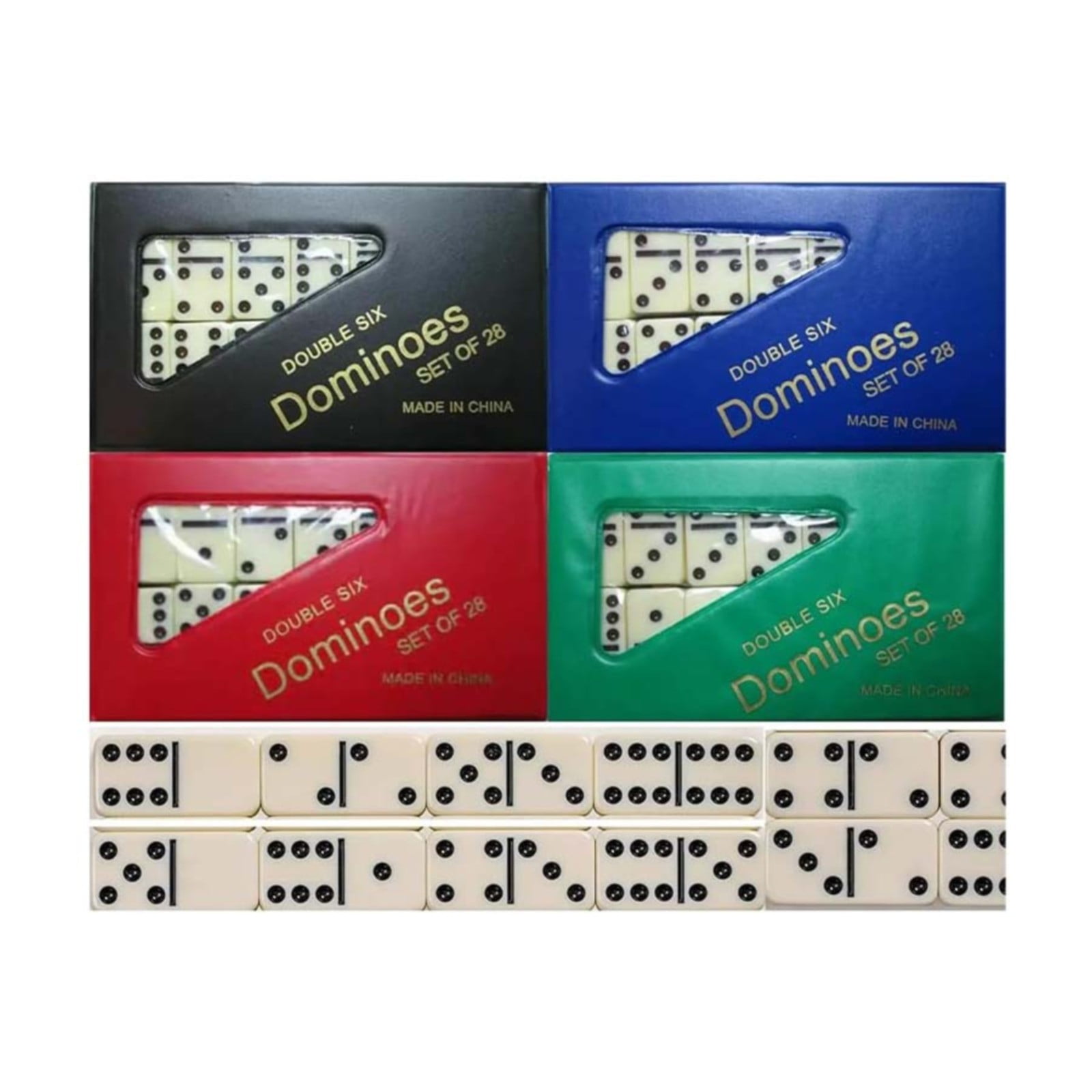 Bcfsvew Double Six Dominoes Set Of 28 – Classic Game with Tiles Travel ...