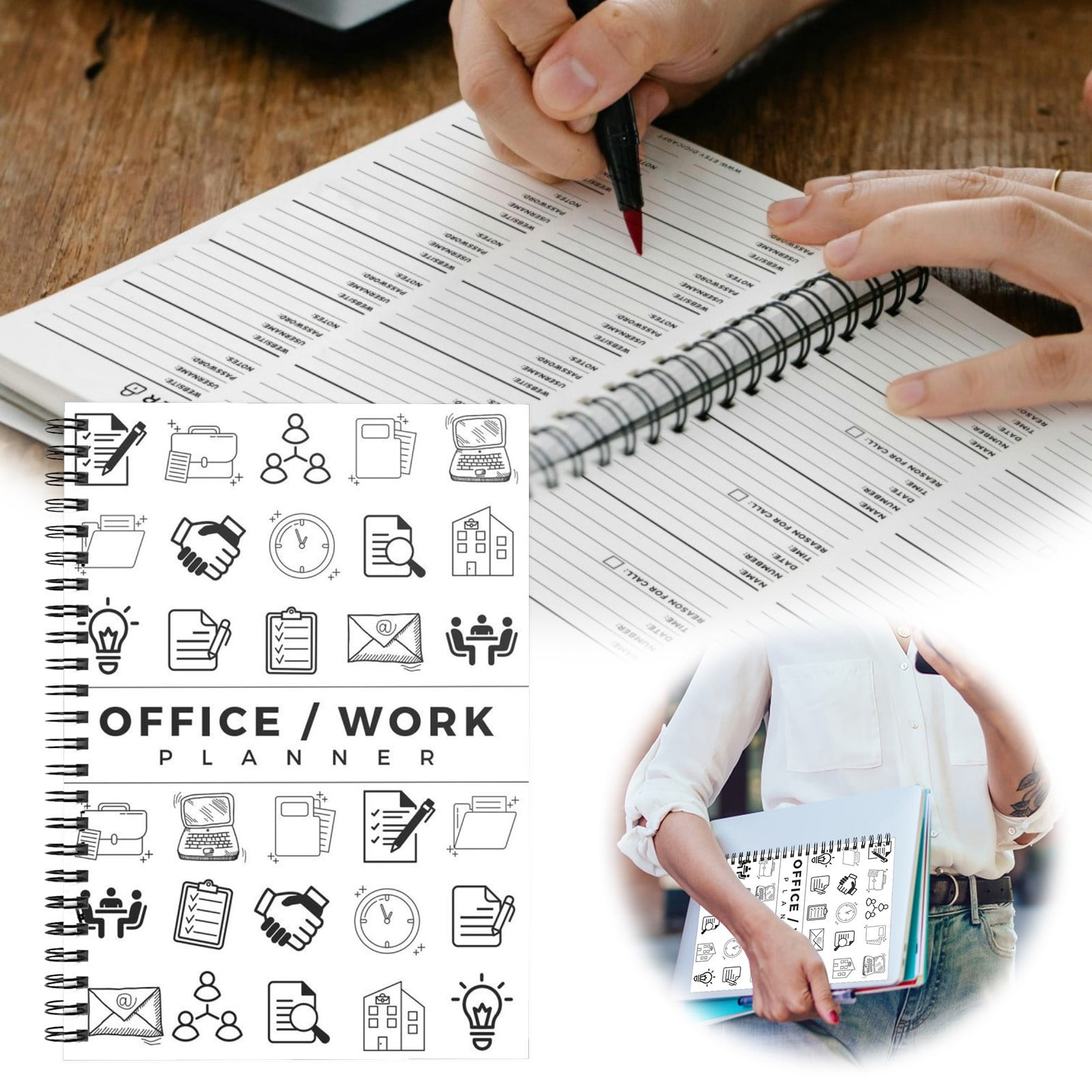 Bcfsvew Tasks Planner Set Better Products To Do List Notepad 8.5" X 11 ...