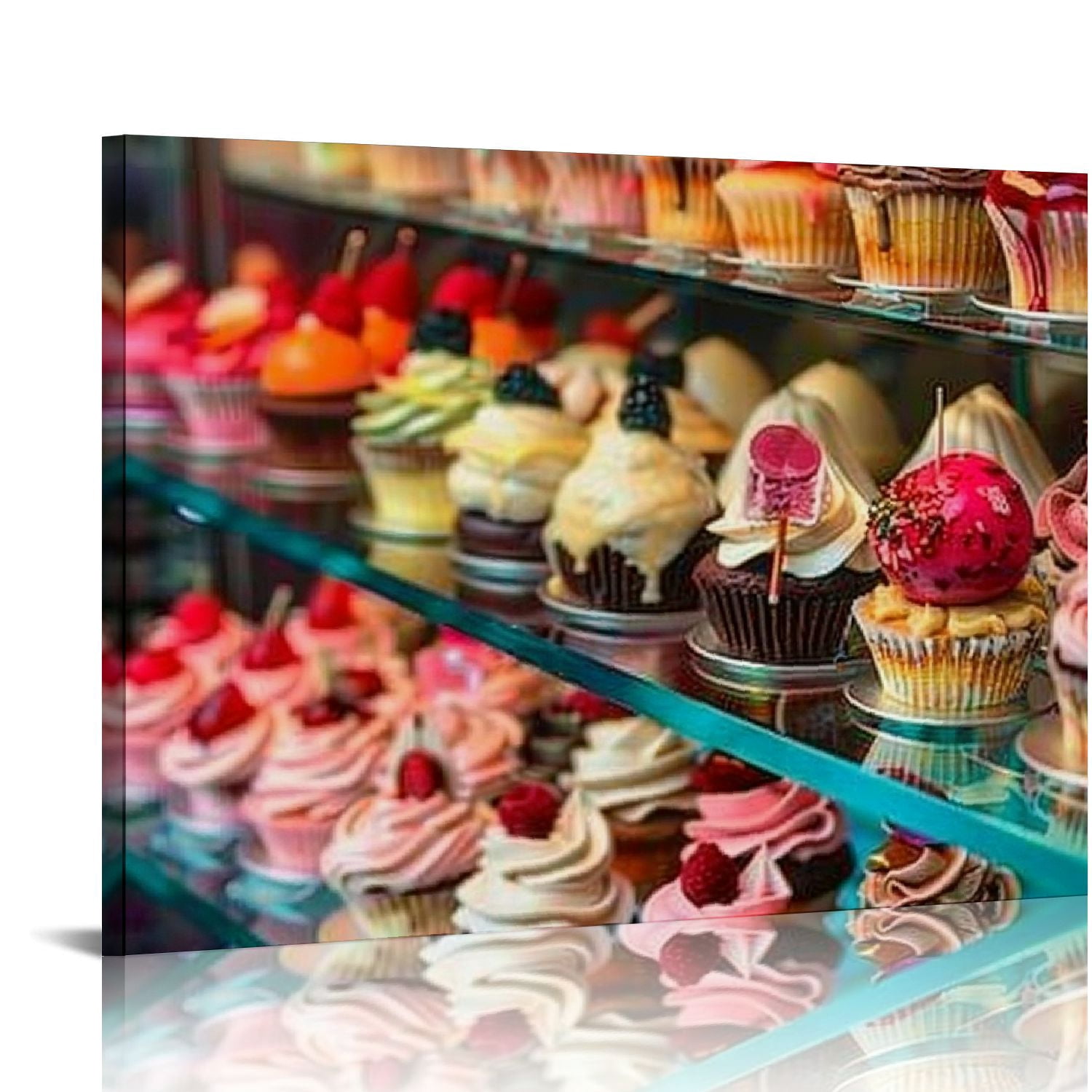 Bciig Cupcakes and Cakes Canvas Prints Wall Art for Living Room Bedroom ...