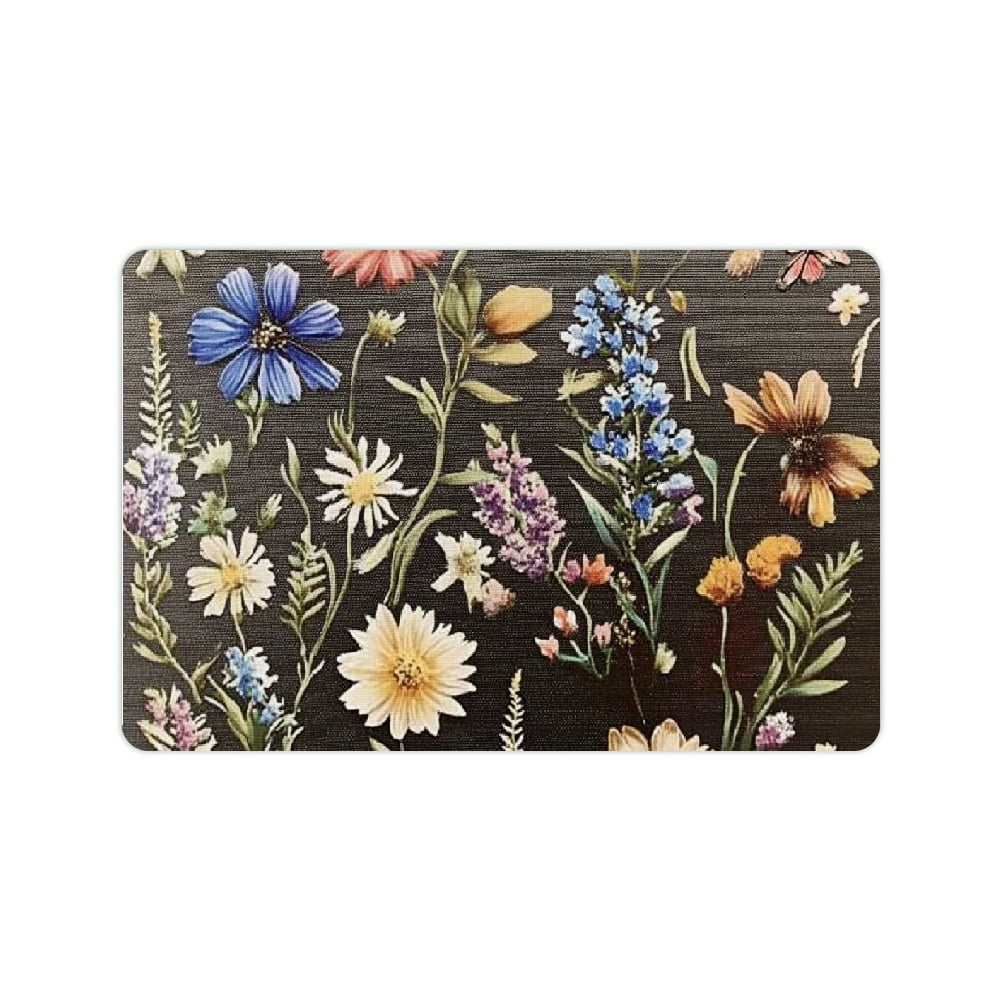 Bciig Diatom Mud Mats Flowers Butterfly Art Home Theme Quick Drying Non ...