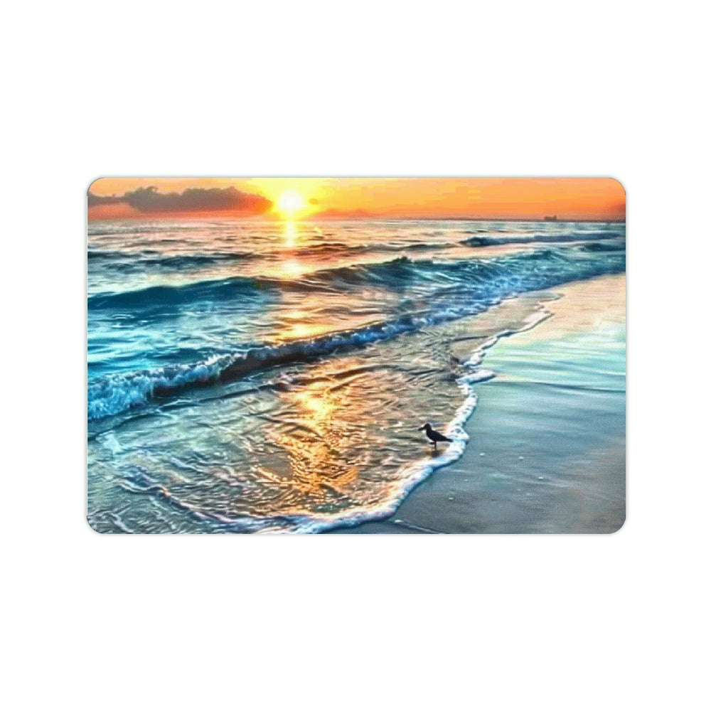 Bciig Diatom Mud Mats Non-Slip Sunset Bird Home Theme Absorbent Rubber ...