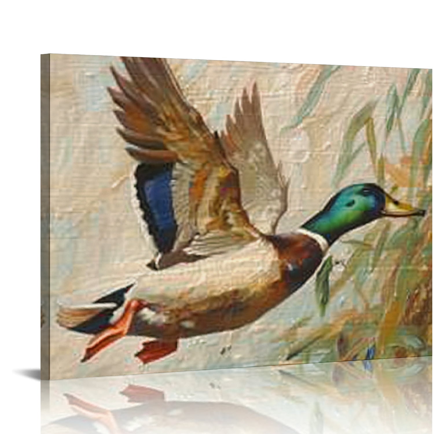 Bciig Duck Flying Canvas Print Wall Art Decor for Living Room Bedroom ...