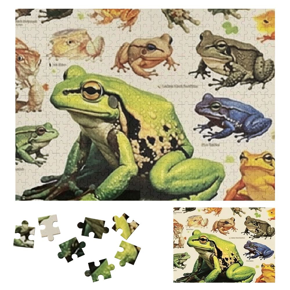 Bciig Frogs Toads Ecological Art Wooden Jigsaw Puzzle Challenging ...