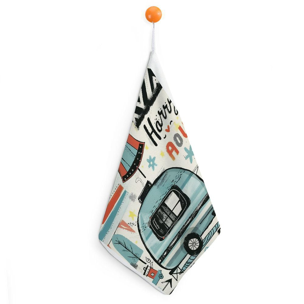 Bciig Happy Camper Reusable Hand Towels Ultra-Fine Fiber Kitchen and ...