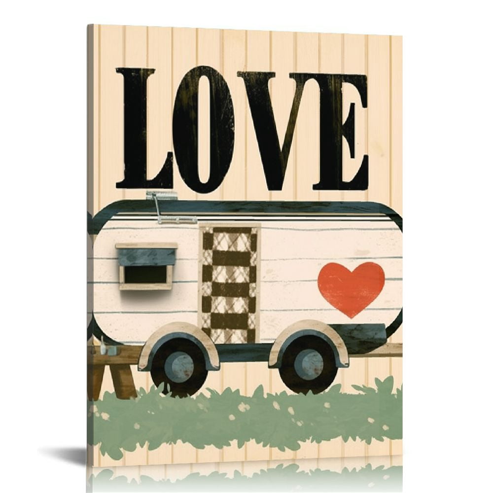 Bciig Love Wooden Sign Camper Fine Art Aesthetic Poster Print Wall ...