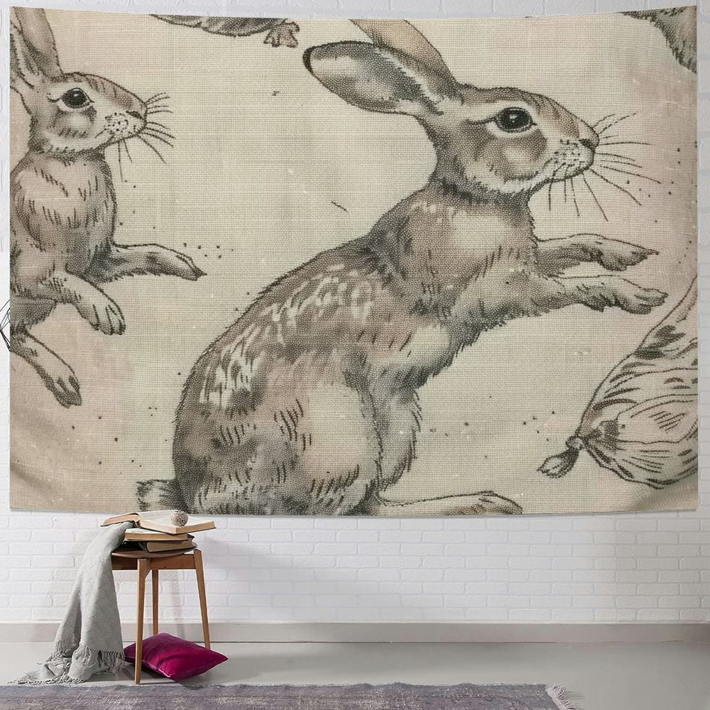 Bciig Rabbits Beatrix Potter Tapestry Wall Hanging Unique Style Art for ...