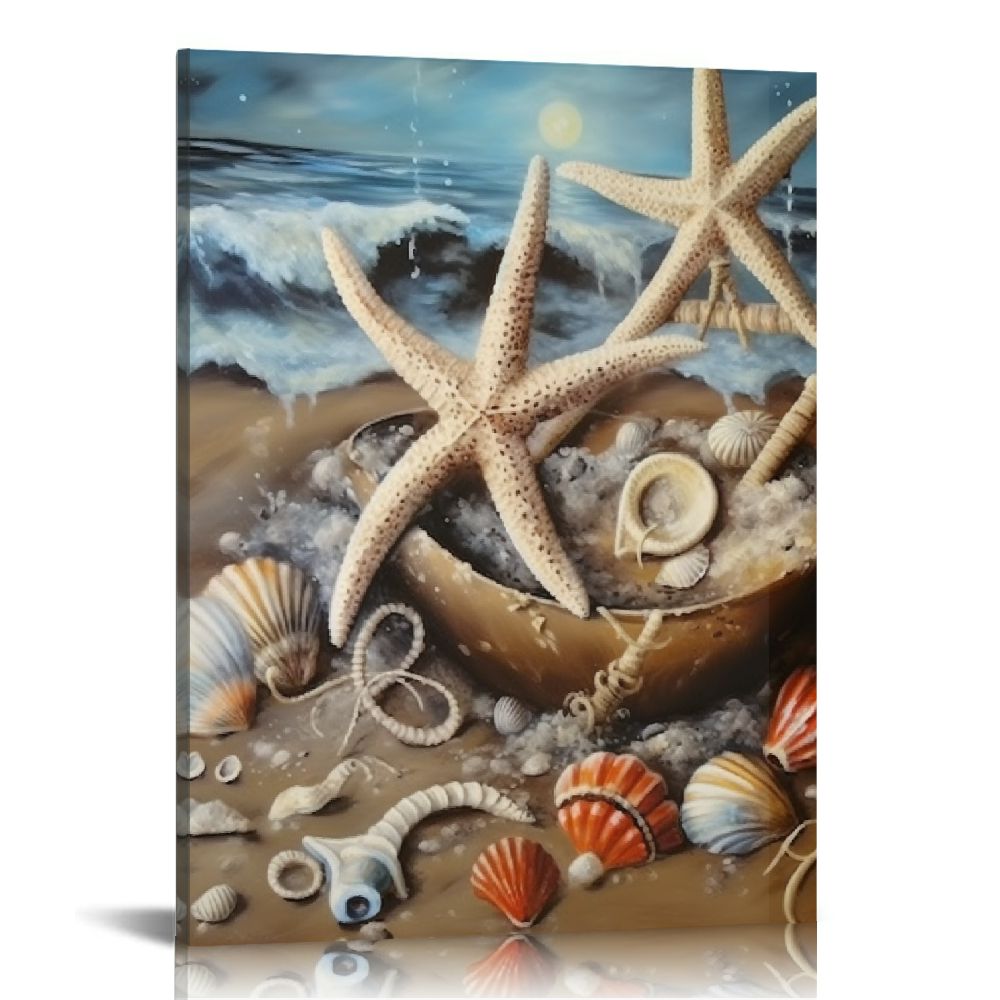 Bciig Seashells Starfish Anchor Fine Art Aesthetic Poster Print Wall ...