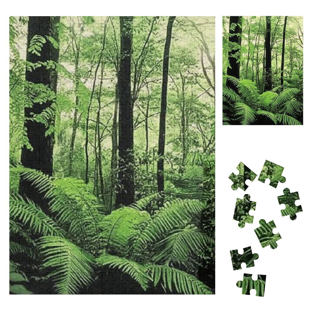Bciig Trees Green Leaves Wooden Jigsaw Puzzle Vertical Challenging ...
