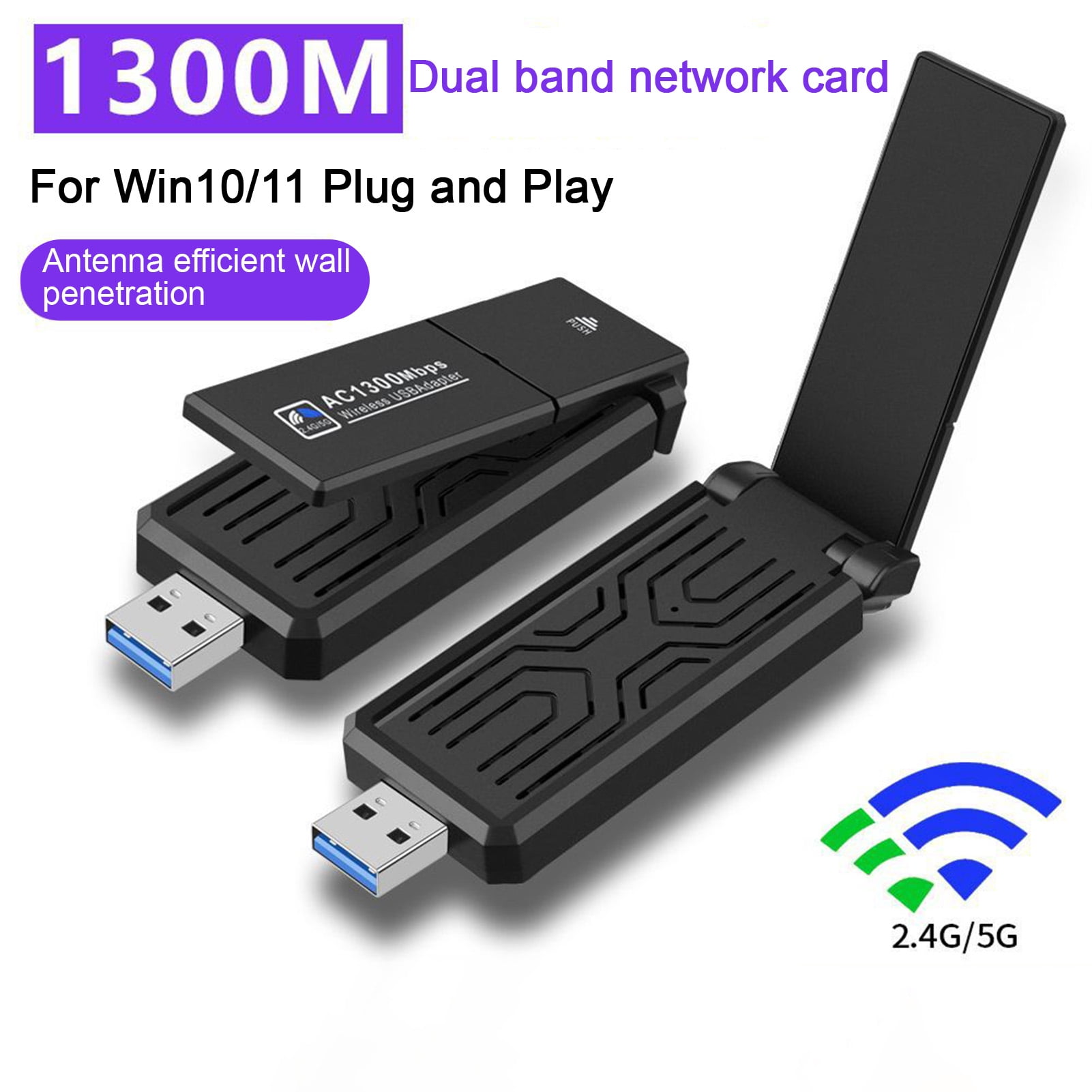 Bcloud 1300M USB Network Card Drive-free Receive Network Interface USB3 ...