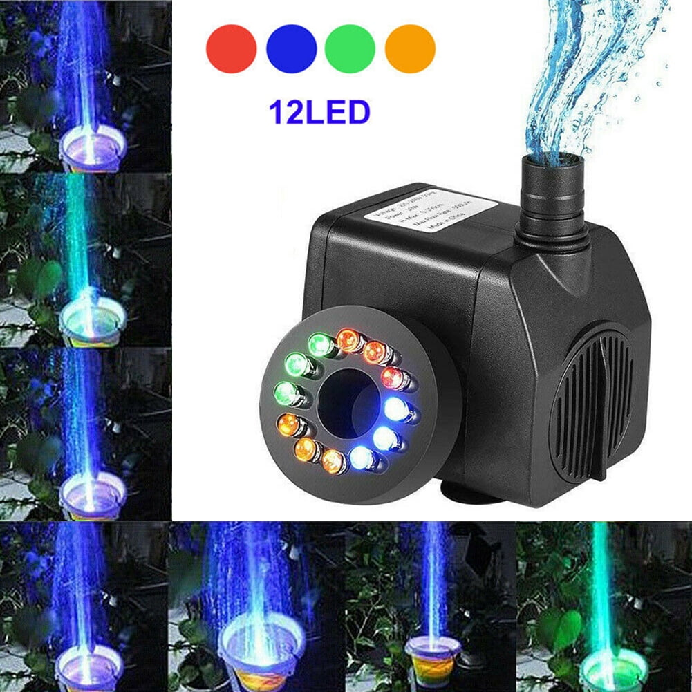 Bcloud 15W 800L/H 12LED Mini Fish Tank Aquarium Ponds Submersible ...