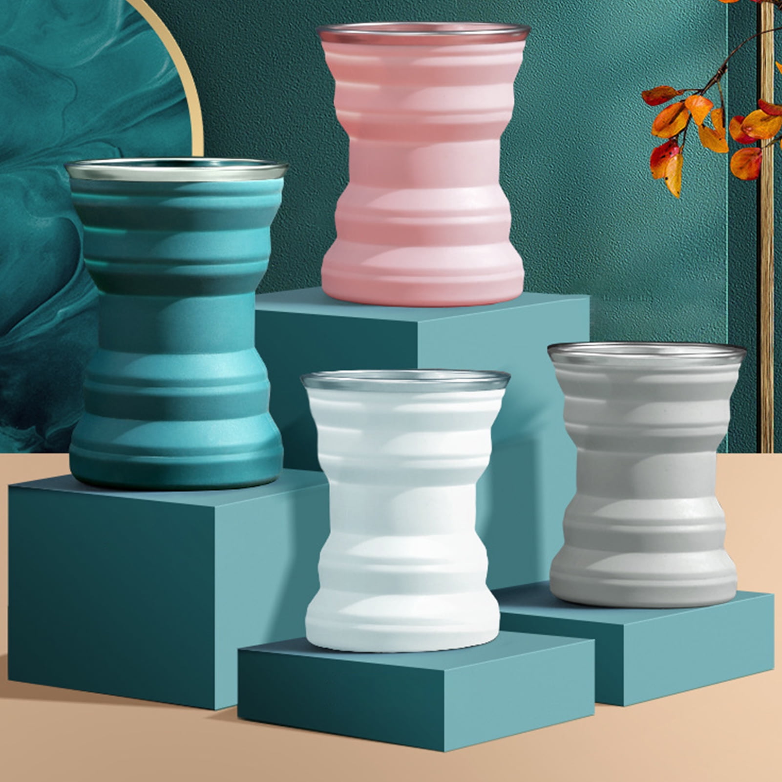 Bcloud 320ml Folding Cup Food Grade Heat Resistant Silicone Expandable ...