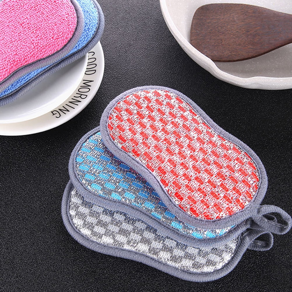 Bcloud 5Pcs Household Kitchen Cleaning Pad Dish Washing Cloth Sponge ...