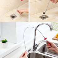 Yesbay Bendable Sink Cleaning Hook Sewer Dredging Tool Kitchen Spring Pipe Hair Remover ...