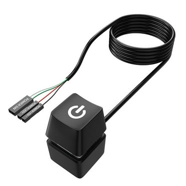 Desktop Computer Power Button with Extension Cable and LED Light, Long ...