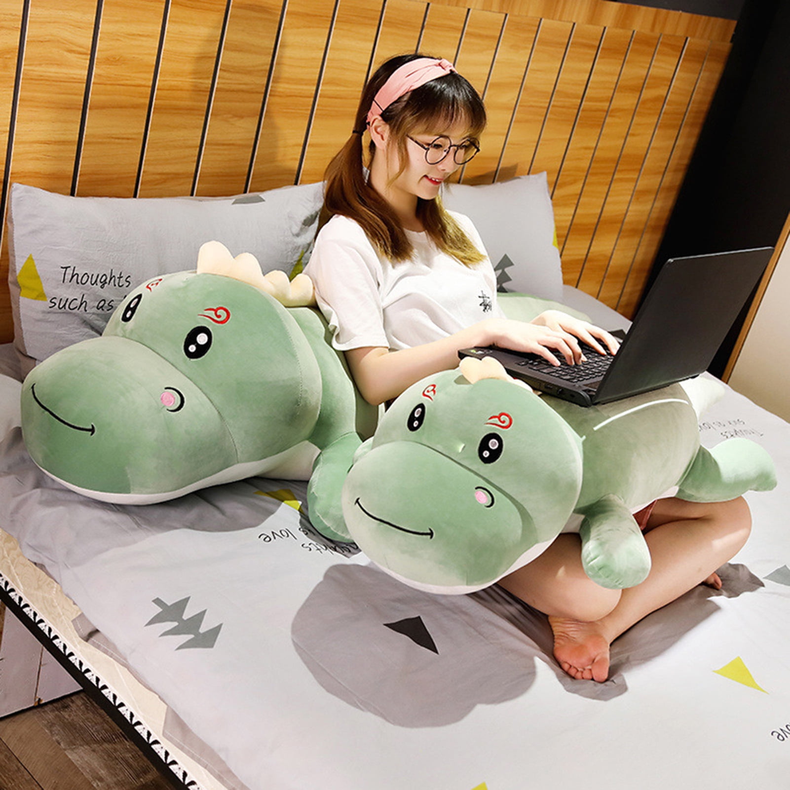 Bcloud Large Dinosaur Shape Plushie Stuffed Toy, Super Soft, Good for ...