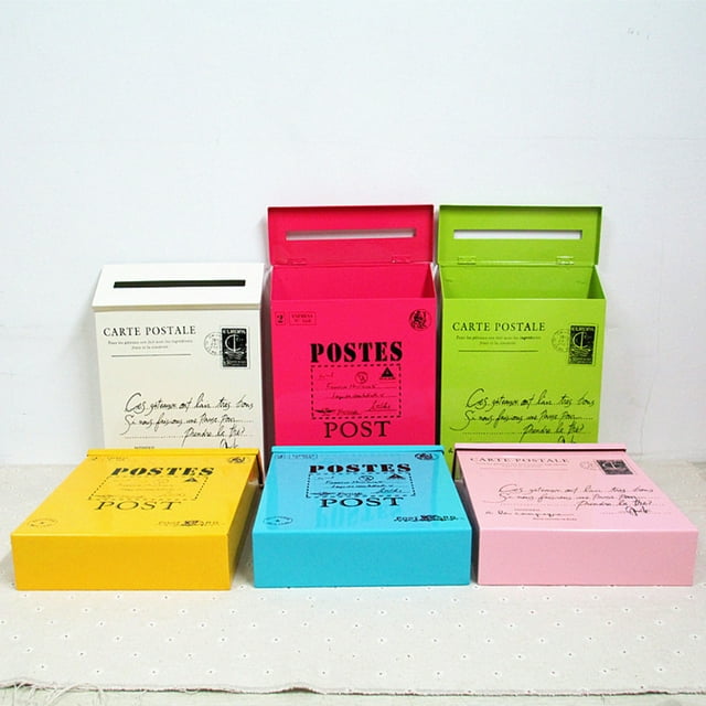 Bcloud Retro Metal Wall Mounted Mailbox Bucket Newspaper Letter Box ...