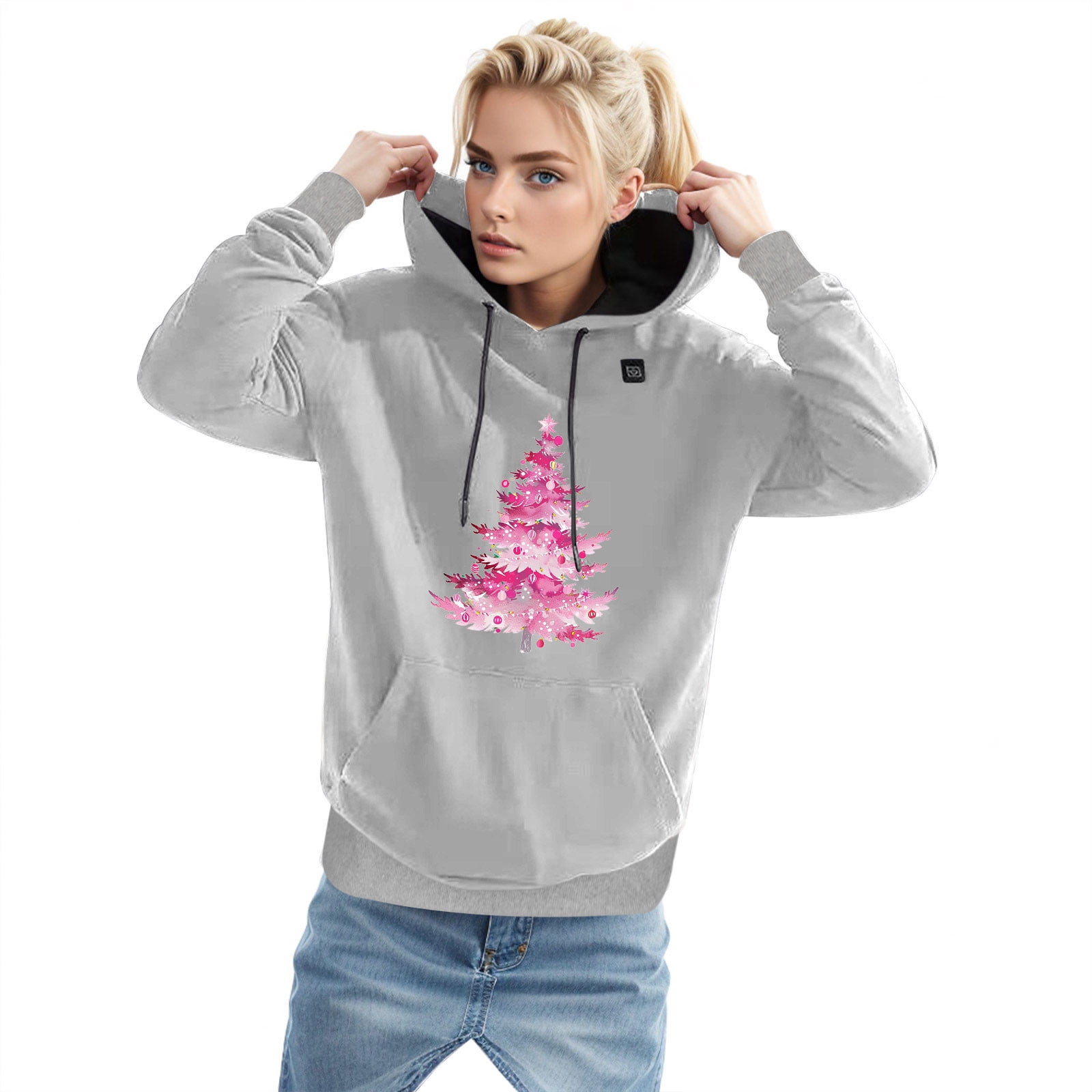Bcresic 2024 Women Heated Sweatshirts Pullover Lightweight Warm Winter ...