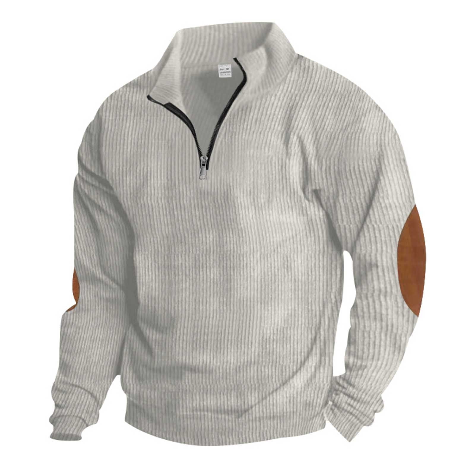 Bcresic Reduced,Corduroy Sweatshirt Men Quarter Zip Ribbed Pullover ...
