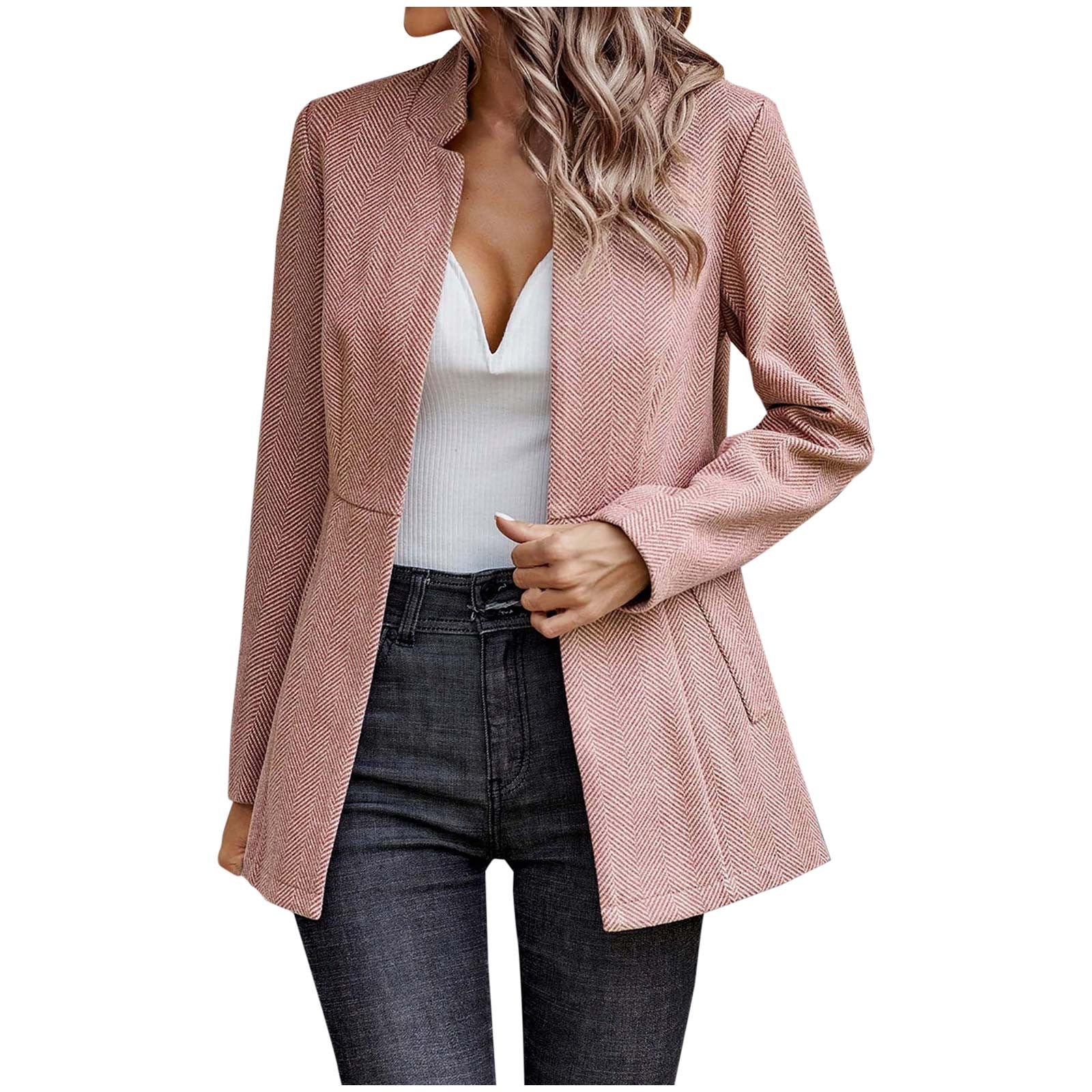 Bcresic Reduced,Tweed Blazer for Women Notched Collar Trendy Texture ...