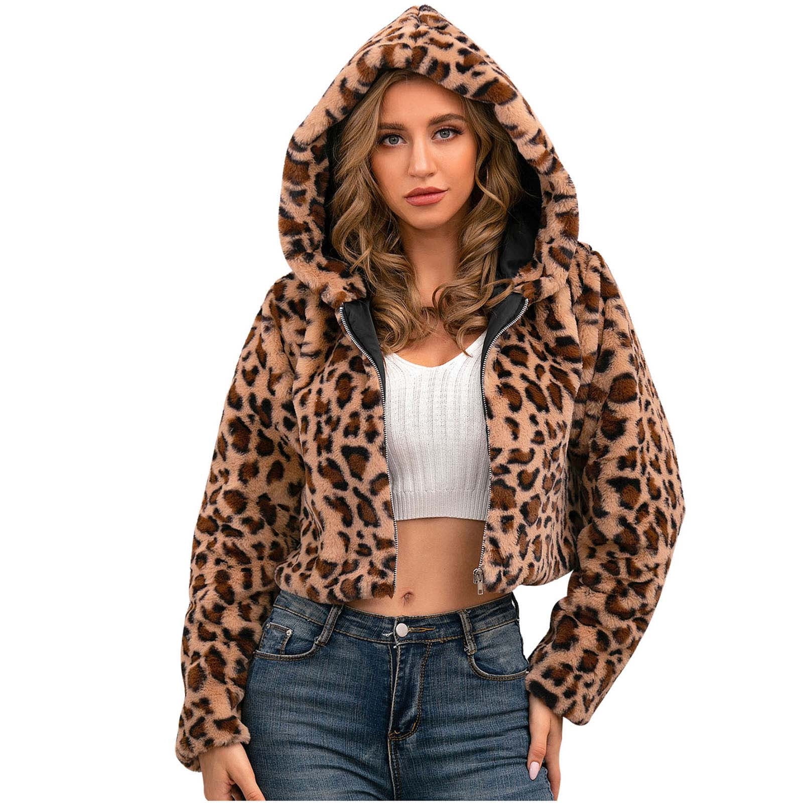 Bcresic Reduced,Women's Faux Fur Crop Coat Full Zip Fleece Sherpa ...