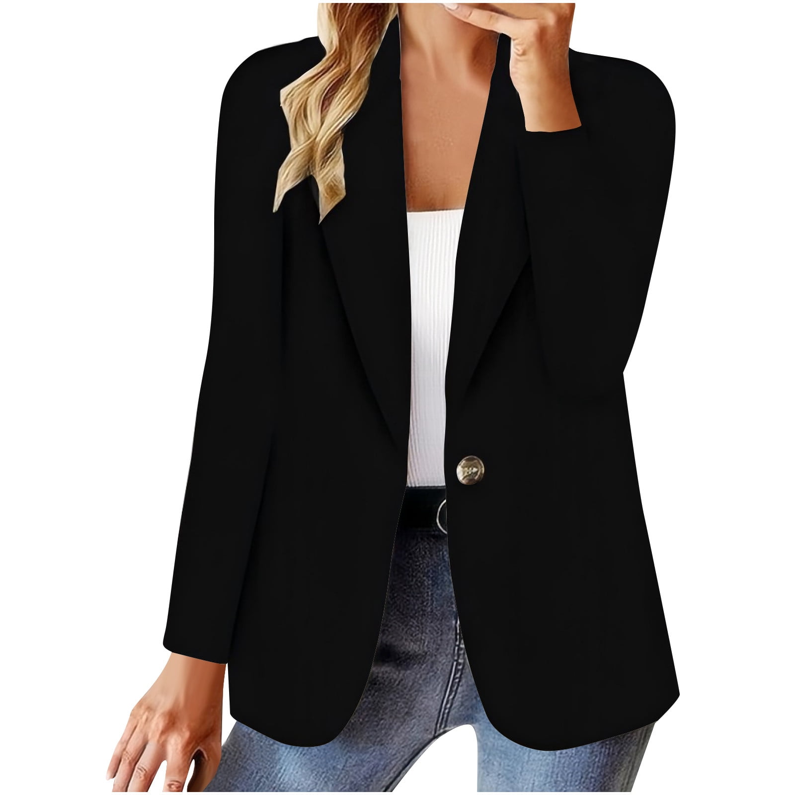 Bcresic Saving,Womens Tweed Blazer 2024 Fashion Chunky Cable Knitted ...