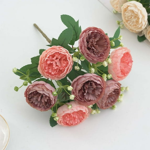 Bcylexb 11.8" Handheld Imitation Peony Flowers Bouquet, Artificial ...
