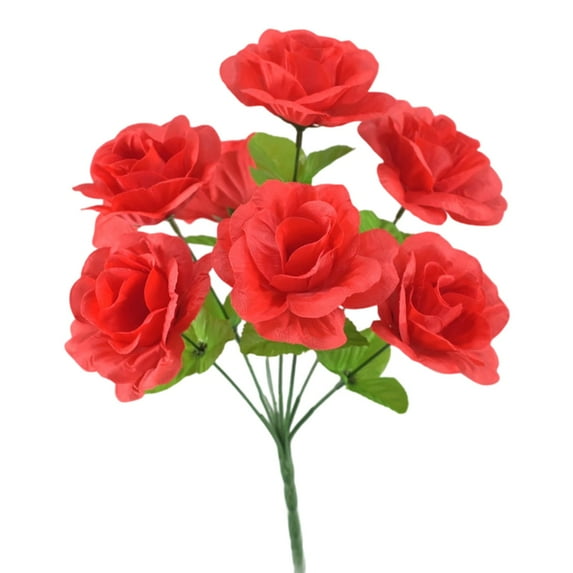 Bcylexb 13.4" Fake Flowers Rose Bouquet for Valentine's Day, Simulated ...